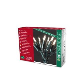 Konstsmide 6304-100 LED Minilichterkette / für Innen (IP20) 230V Innen / 100 warme weiße Dioden / grünes Kabel