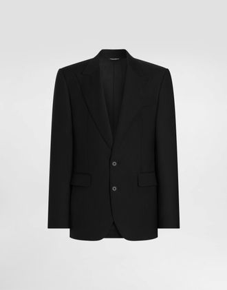 Dolce & Gabbana Jacke Sicilia Light Aus Schurwolle Mit Einreiher-kn&ouml;pfung - Mann Anz&uuml;ge Und Blazer Schwarz 60