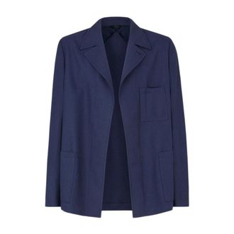 Fendi Blauer Woll-Sakko mit Revers - - Jackets - Herren - Blau - L