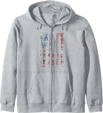 Trendy Apparel USA United States of America Faded Flag Kapuzenjacke