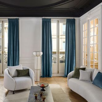 Madura Rideau &Agrave; Galon Fronceur Dalila Bleu de gris - BLEU