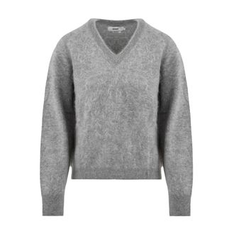 Notshy Benedicte V-Ausschnitt Strickpullover - - Knitwear - Damen - Grau - S