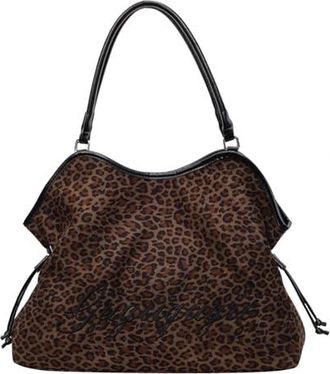 Generic Sac &agrave; bandouli&egrave;re r&eacute;tro en polyur&eacute;thane pour femme Motif l&eacute;opard Grande capacit&eacute; pour voyage, shopping, usage quotidien, caf&eacute;, 320.00x280.00x250.00mm