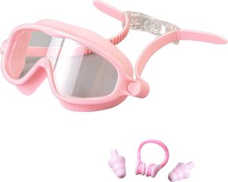 Generic Schwimmbrillen-Set, Schwimmbrille, Nasenclip, Ohrst&ouml;psel, 3-teilig, Kinder, gro&szlig;er Rahmen, wasserdicht und beschlagfrei, Schwimmbrille 2025, Sommer, W