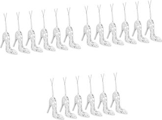 Yarnow 3 Sets Angenehme Haptik Weihnachtsdekoration in Form Von High Heels Kugeln Für Weihnachtsbaum-Dekoration 6 Stück X 3