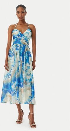 Guess Coctailkleid G6GK53 W1985 Blau Regular Fit