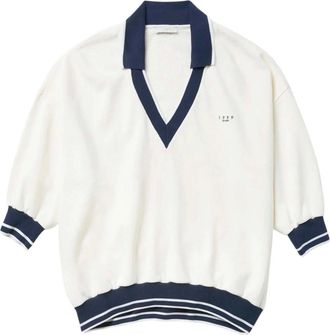 1989 STUDIO 1989 Studio, Femme, Sweatshirts et sweats à capuche, Beige, Taille: 36 FR Pull Beige Col en V Style