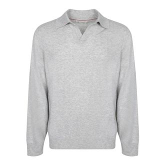 Brunello Cucinelli Polo-Style Pullover - - Tops - Herren - Grau - S