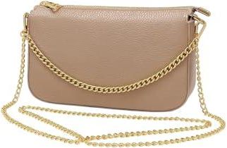 Generico Sac à main et bandoulière en cuir véritable dollar - Fabriqué en Italie, Poudre