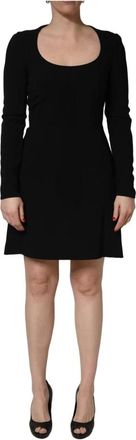 Roberto Cavalli Femme, Robes, Noir, Taille: 42 FR Scoop Neck Mini Dress