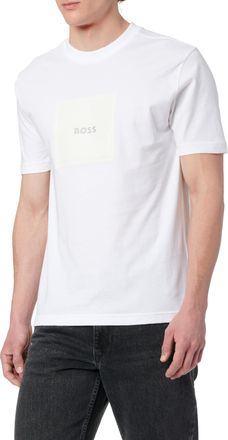 BOSS Tee Logo Rib 10270342 01 Shirt White100 M