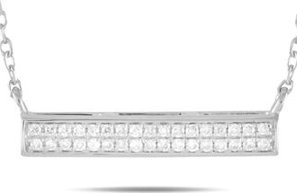 Luxury Bazaar collier en or blanc 14ct &agrave; pendentif serti de diamant pre-owned - Argent