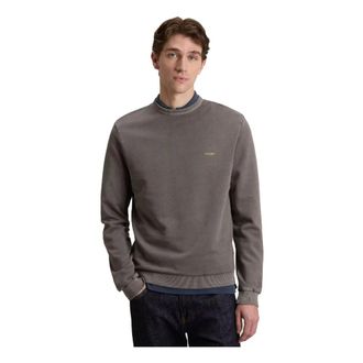 Woolrich Sweatshirt mit Rundhalsausschnitt aus reiner Baumwolle- st&uuml;ckgef&auml;rbt mit Logo - - Sweatshirts & Hoodies - Herren - Grau - L