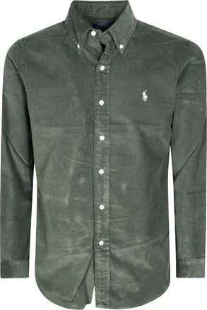 Polo Ralph Lauren Homme, Chemises, Vert, Taille: M Chemise Sport Manches Longues