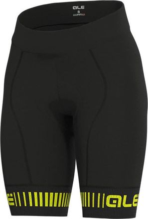 Alé Damen Prr Strada Radhose, Schwarz/Fluo Gelb, XL