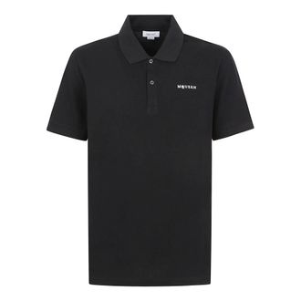 Alexander McQueen Jersey Piqu&eacute; Polo Shirt - - Tops - Herren - Schwarzk - M
