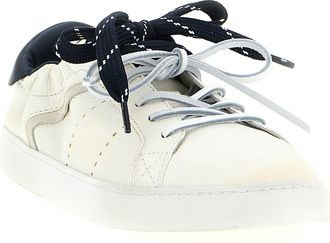 Miu Miu Hammered Calfskin Sneakers - White