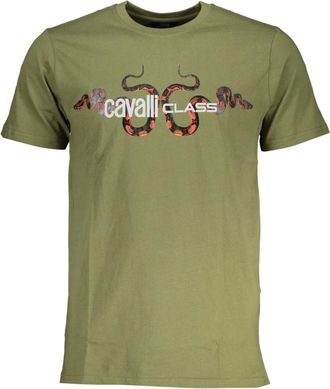 Cavalli Homme, Tops, Vert, Taille: L T-shirt homme vert &agrave; manches courtes