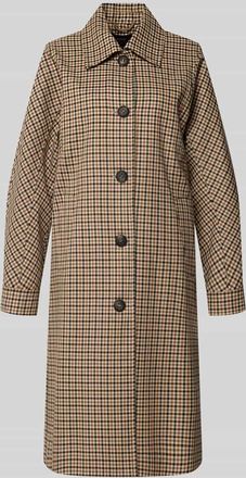 Lanius Mantel aus Schurwoll-Baumwoll-Mix im Allover-Look