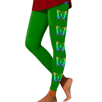 Generic Legging imprimé pour femme 2026 pour le yoga et le sport taille haute, Vert, XXL
