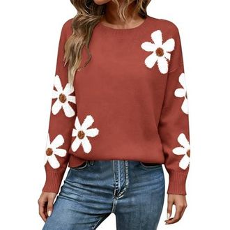 Generic Sweat-shirt pour femme - Imprim&eacute; graphique britannique - Haut surdimensionn&eacute; - Col rond - Manches longues - Automne - Hiver - D&eacute;contract&eacute; - Confortabl