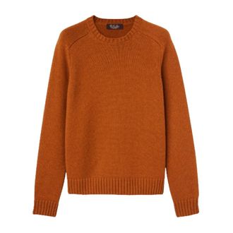 Loro Piana Flauschiger brauner Kaschmir-Pullover mit Rundhalsausschnitt - - Knitwear - Damen - Braun - XS