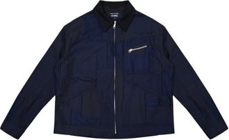 Comme Des Gar&ccedil;ons Homme, Vestes, Bleu, Taille: M Patchwork Jacquard Zip Jacket