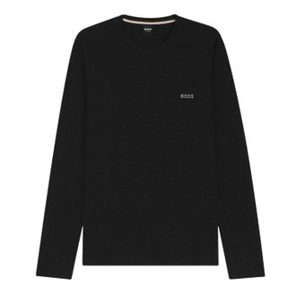 HUGO BOSS Hugo - Hemd f&uuml;r Herren, Waffelstrick, Lang&auml;rmlig (Schwarz)