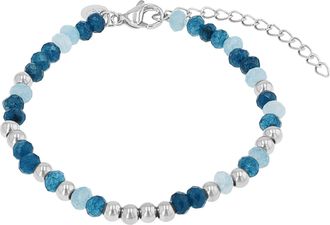Tom Tailor Tom Tailor Bead Armband f&uuml;r Damen, Edelstahl, mit Glasperle, 16+4 cm, silber, Geschenkidee, Armschmuck, Damenschmuck, 2100629