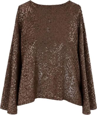 P.A.R.O.S.H. Rundhals-Strickware - - Knitwear - Damen - Braun - M
