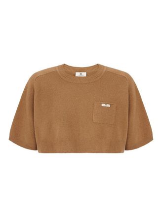 Elisabetta Franchi Rundhalspullover - Braun