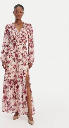 Guess Abendkleid W6RK39 WJ712 &Eacute;cru Regular Fit