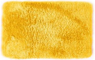 Spirella Tapis de Bain Tapis de Douche Fino Tapis &agrave; Poil Long 25 mm Moelleux Anti-d&eacute;rapant Usage avec Chauffage par Le Sol S&eacute;chage Rapide 60x90 cm Jaune