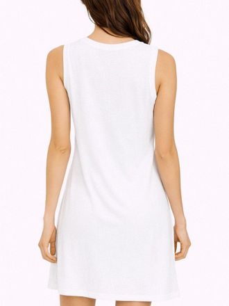 vishes Sommerkleid &Auml;rmelloses Kleid Damen A-Linie Jersey Baumwolle Unifarben Alternative Mode, Boho, Hippie, Ethno, Festival