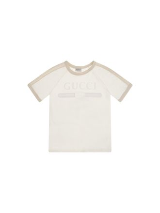 Gucci Logo-Embroidered T-Shirt - White
