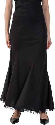 Kocca Femme, Jupes, Noir, Taille: 36 FR Jupe Longue Ample et Douce