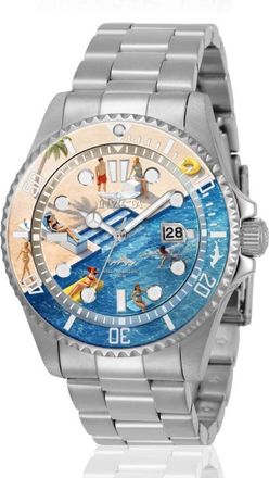 Invicta Pro Diver 51060 Herrenuhr - Quarzwerk - Edelstahl mit blauem Zifferblatt - 43 mm - Summerville