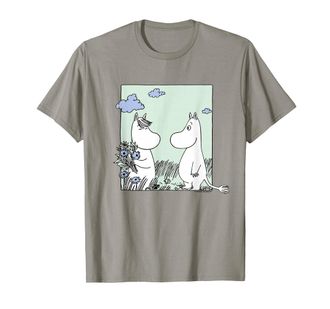 Moomin troll & Snorkmaiden Love Picking Blumen T-Shirt