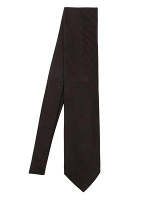 Destin cravate imprimée - Marron