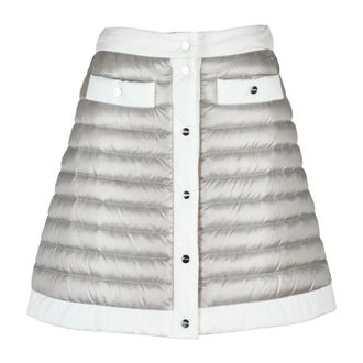 Herno Femme, Jupes, Beige, Taille: 40 FR Mini-jupe matelass&eacute;e &agrave; boutons-pression