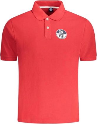 North Sails Rotes Baumwoll Herren Polo Shirt - - Tops - Herren - Rot - M