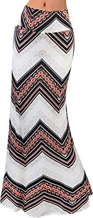 SoonerQuicker Demi-Jupe mi-Longue imprimée à Taille Haute et Extensible pour Femmes Jupe Yoga Élastique Forme Cocon Longue Maxi Large Ouverture Tube Midi Été Fluide