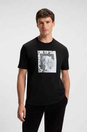 HUGO BOSS T-Shirt Te lupo runder Ausschnitt, regular fit, Fotodruck
