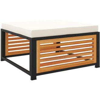 vidaXL Gartenhocker mit Kissen 68x68x30 cm Massivholz Akazie - Vidaxl