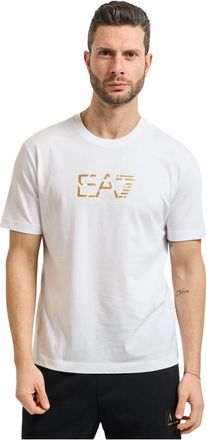 Emporio Armani Homme, Tops, Blanc, Taille: XL T-shirt ras du cou en jersey de coton Premium Label