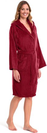 Caleffi Unisex Bademantel f&uuml;r Erwachsene, Damen, Herren, Kapuze, aus weichem Frottee, hydrophile Baumwolle, 450 g/m&sup2;, waschbar, Ib Maschinenw&auml;sche 40 &deg;C, Troc