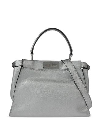 Fendi 2017 Peekaboo Handtasche - Silber