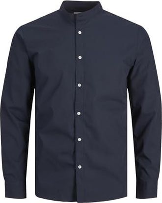 Jack & Jones Jack & Jones JJJOE Shirt LS Plain Mao, Chemise pour des Hommes, Navy Blazer, L