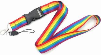 Generic Lanyard Regenbogen bunt Frauen Umh&auml;ngeband Schl&uuml;sselband Karte Handy Regenbogen bunt f&uuml;r Identifikationsb&auml;nder Nachhaltigkeit