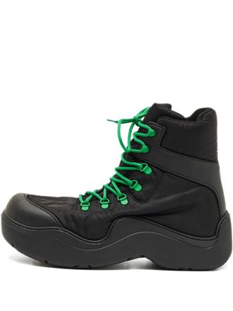 Bottega Veneta bottines vernies &agrave; lacets - Noir